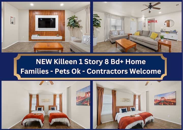 New Killeen 8 Bd Home | Families, Groups, Pets Ok - Killeen, TX