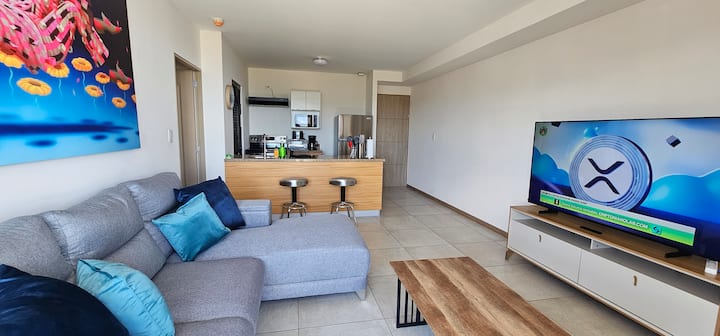 Apartamento 1 Queen Bed-wifi 200 Mbps-smart Tv-gym - El Salvador