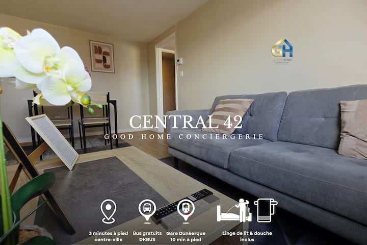 *Le Central 42* Cosy - Parking - Hyper Centre - Dunkerque
