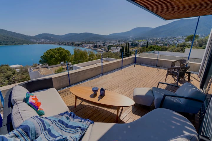 Seaview 2br 2ba Golturkbuku | Walk To Beaches - Gümbet