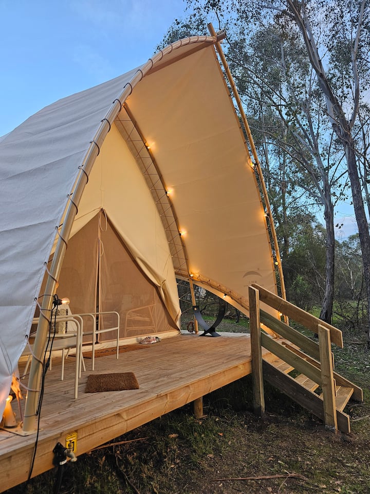 Blackwood Glamping Tent - Tranquil Rises. - Gippsland