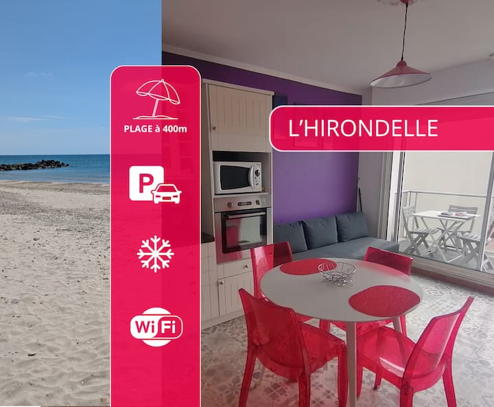 T2 40m2 *Terrasse *Vue Canal *Clim *Park - Palavas-les-Flots