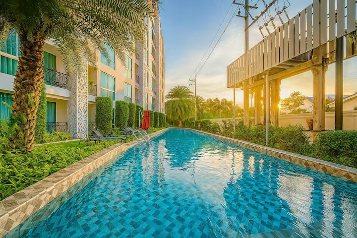 芭提雅City Garden Olympus Condominium水系公寓/市中心安静/适合度假 - Pattaya