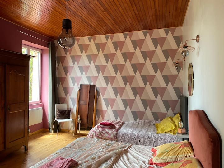 Chambre D'hôtes Triple (1 Lit Double, 1 Simple) - Carmaux