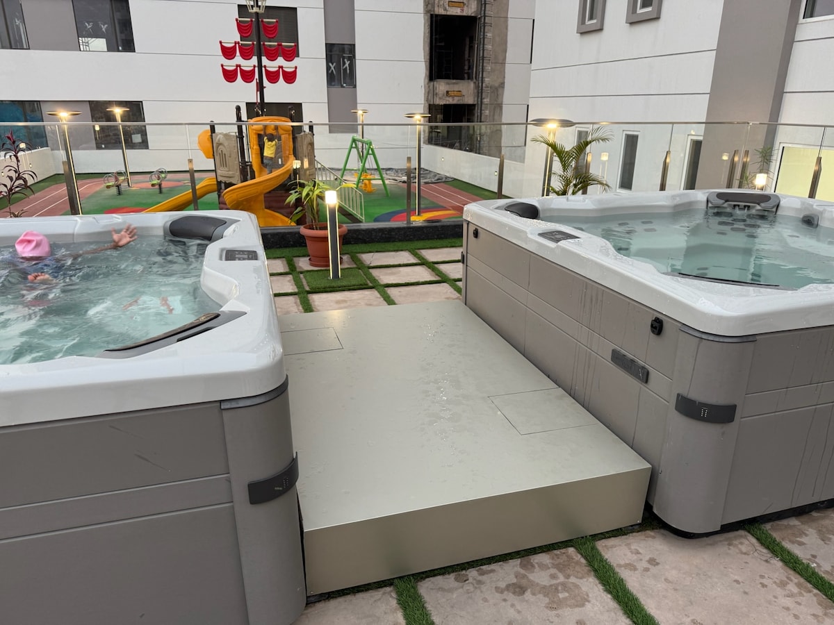 1 cama Kinshasa jacuzzi, sauna, piscina, academia e lojas ...