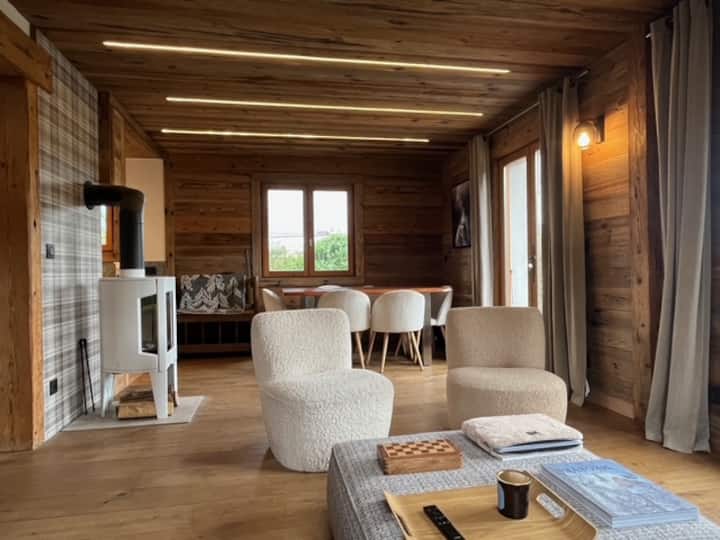 Chalet Taïga Face Au Mont-blanc, Proche Megève - Combloux