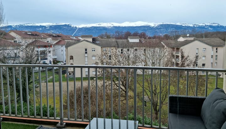 Serene One Bedroom With Panoramic Mountain Views - Ferney Voltaire