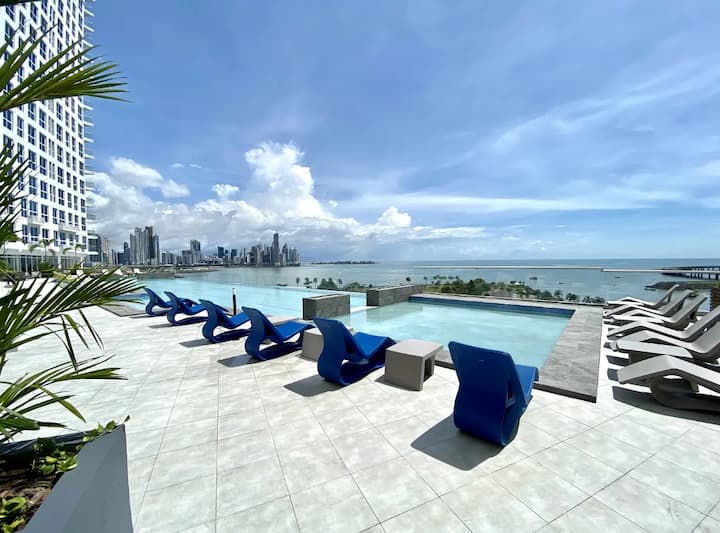 Estudio Moderno Con Vista Al Mar + Poin Panama - Panama City