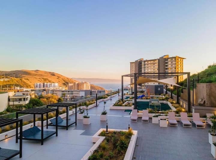 Moderno Dpto. Costa Montemar| Vista Parcial Al Mar - Concón