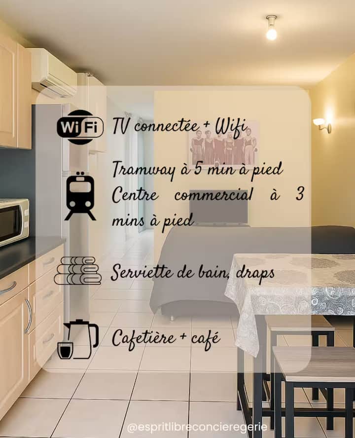 Agréable T1 Proche Montpellier - Juvignac