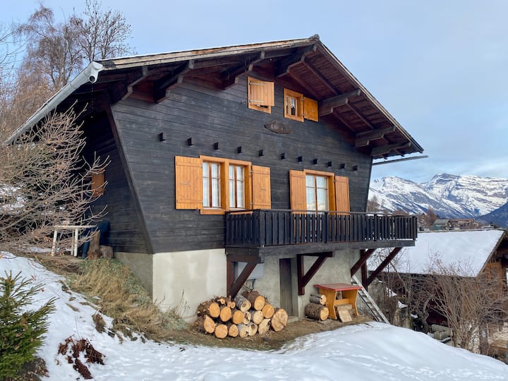 Chalet De Montagne Au Calme Près Des Commodités - Veysonnaz