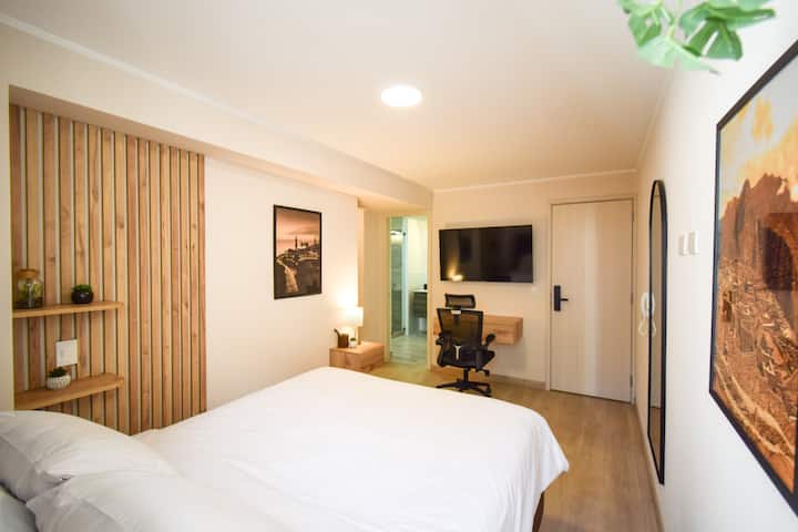 Studio Queen Bed Miraflores Pool Coworking Ac Wifi - Pérou