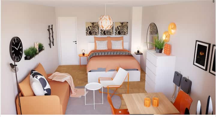 Stylisches 1-zimmer-apartment | 3 Schlafplätze - Augsbourg