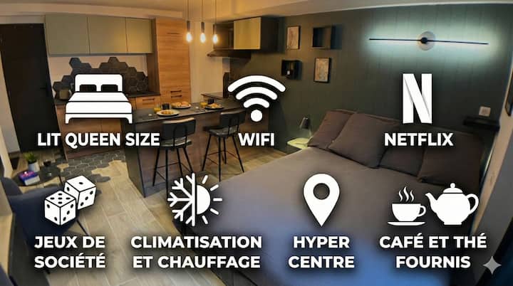 Votre Studio Cosy Manosque Centre - Lit Queen Size - Manosque