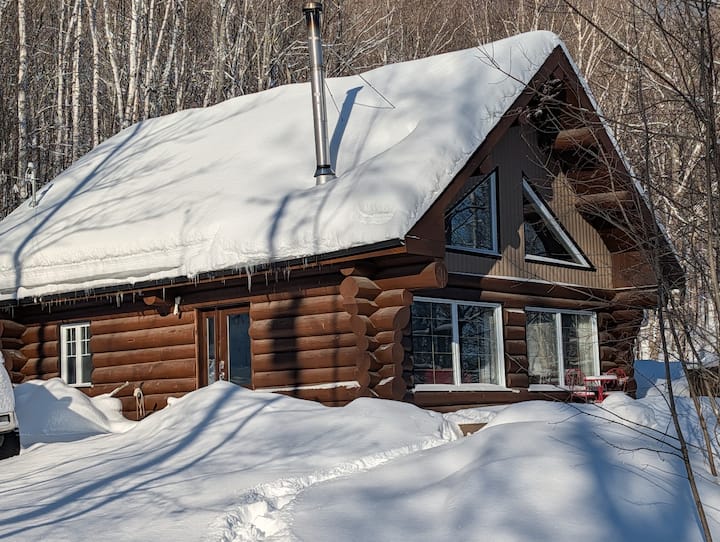 Chalet Bois Rond, Rustique Et Moderne - Lac-Simon