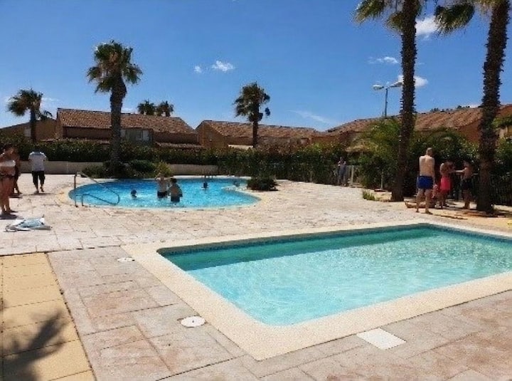 Maison Avec Piscine, 10 Mn Pied Plage - Vendres Plage
