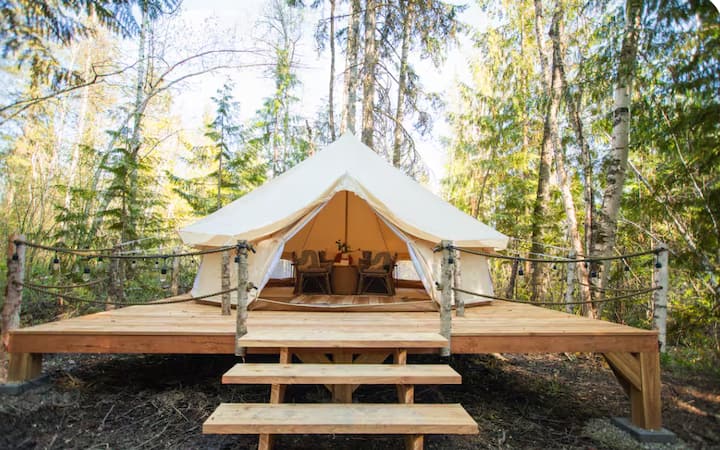 Juniper Site | Canvas Glamping Tent In Enderby - Enderby