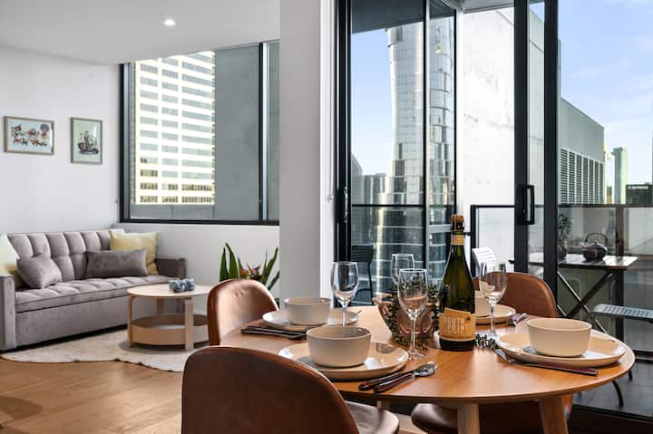 Lvl31 Stunning Cbd View + Pool, Gym & Bouldering - メルボルン