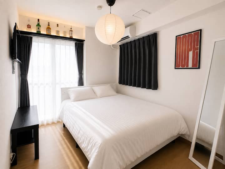 <F405> なんば徒歩7分｜カップル最適｜清潔｜wifi - Umeda