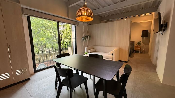 Moderno Loft Con Vista Arbolada En La Colonia Roma - Mexico