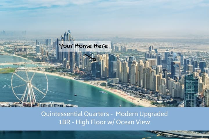 Modern Upgraded 1br - High Floor W/ Ocean View - Dubai