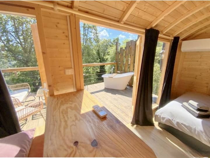 Tiny House Murato - Terrasse Sur Pilotis - Nature - Haute-Corse