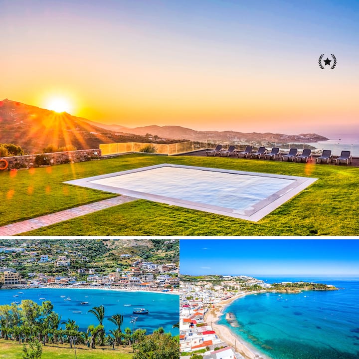 5' To Beach / Private Pool / 11 Bd / Sleeps 26 - Heraklion