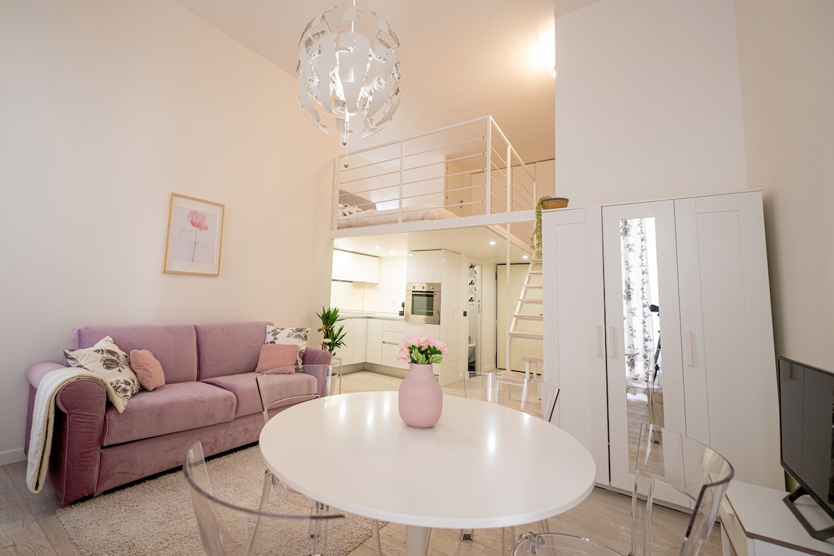 Mezzanine studio 5 pers – Le Petit Voltaire - air conditioning - Flats ...