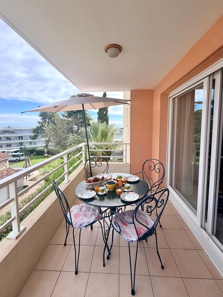 Aperçu Mer Terrasse Parking, Plage, Tout à Pied - Villeneuve-Loubet