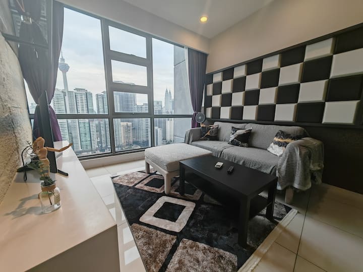 Modern Hexastone 1b1r Suite/kl&klcc Skyline View - Bukit Bintang