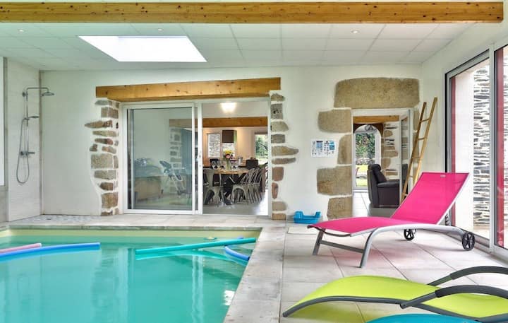 Goadre Bretagne Gîte Piscine Spa Sauna 4 Chambres - Châteauneuf-du-Faou