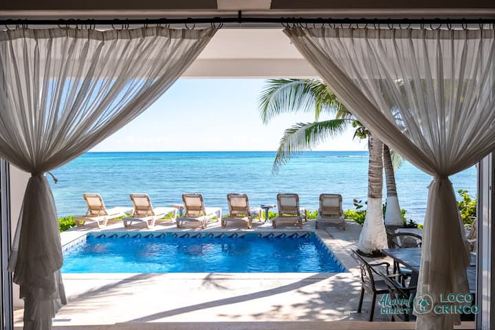 Spacious Beachfront Living! Pool And Open Views! - Akumal