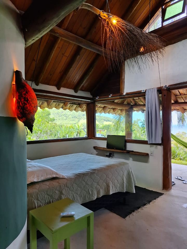 Cabana No Morro Da Ferrugem Com Vista Para O Mar - Garopaba