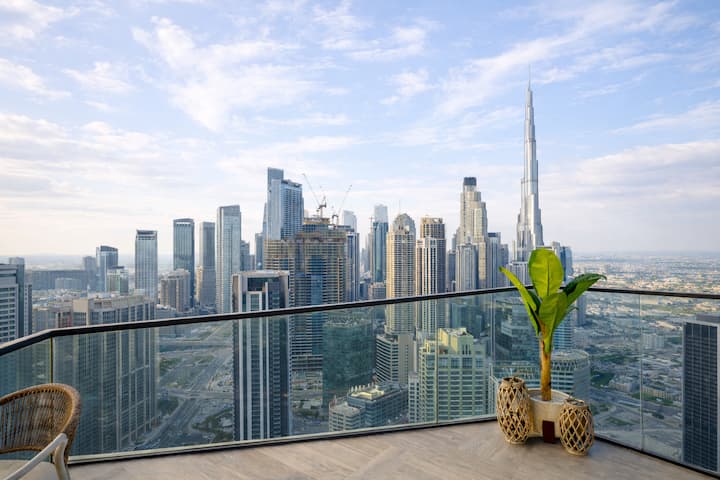 Lux 1 Br | Burj Khalifa & Sea View | Sauna & Pool - Dubai