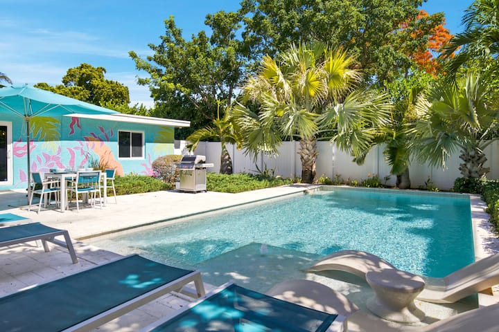 Private Heated Pool + Bbq | Near Beach + Las Olas - Fort Lauderdale