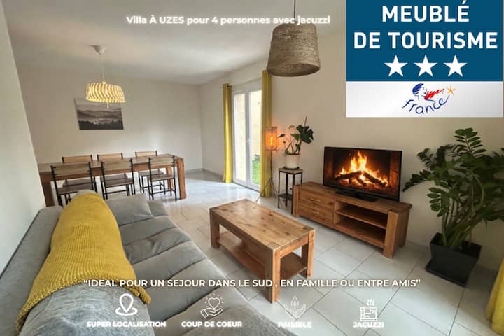 •Villa Avec Jacuzzi – 4 Pers – Havre De Détente• - Uzès