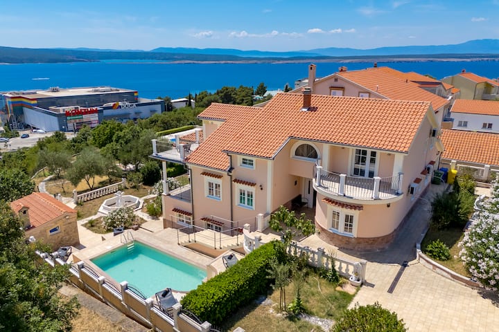 Luxus-villa Crikvenica | 6 Sz | Pool | Meerblick - Crikvenica