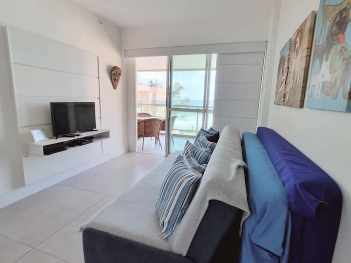Lindo Flat Frente Mar C/ Piscina E Sauna - Vds416 - Recreio