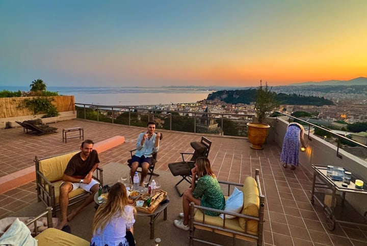 Appartement Luxueux Toit Terrasse Tennis Piscine - Nice