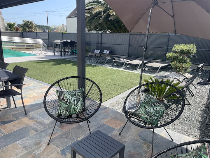 Villa Piscine Privée Chauffée Couverte Bord De Mer - Trégunc