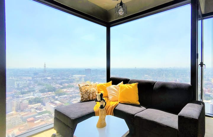 Reforma 24th Floor | 2br Apt View | Pool Cdmx - Mexico