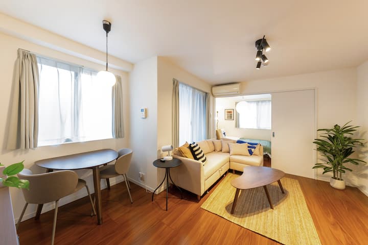 New！5min To St. 40㎡ Scandi 1ldk With Projector. - Fukuoka