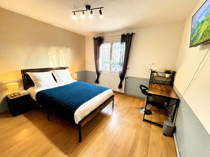 Chambre 15m2 Premium – Parking & Tv – Tram L3 Wifi - Montpellier