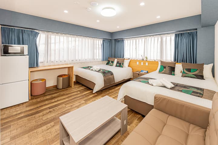 4f,jr御徒町徒歩５分 アメ横徒歩7分 上野駅から電車２分 ダブルベッド２つ エレベーターあり - Akihabara