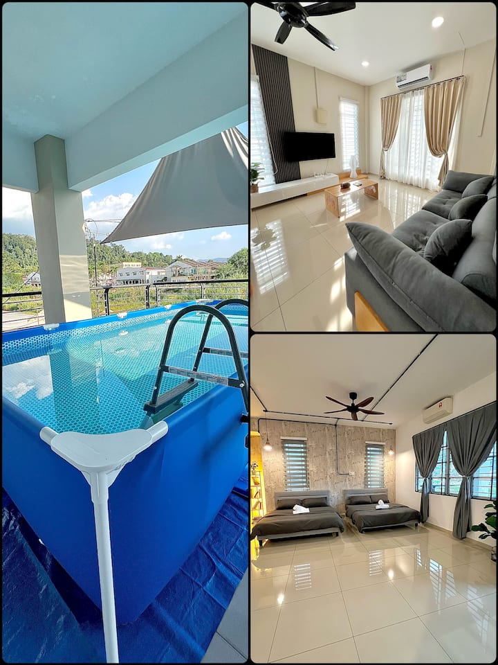 New Semi-d Skypool 4r3b 10 Person Walk To Aeon - Taiping