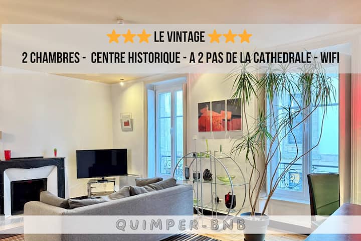Le Vintage - 2 Ch Au Cœur Du Centre Historique - Quimper