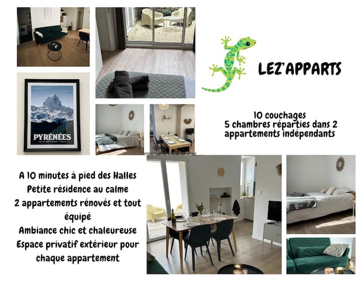 Lez'apparts : 2 Apparts Chics Avec 5 Chambres - Pau