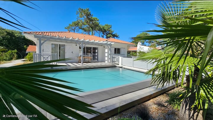 Villa Le Sud 2 Maisons, Piscine, Plage à Pied - Landes
