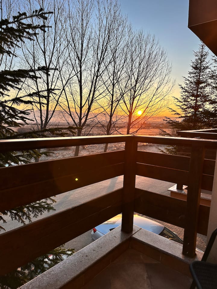 Просторный апартамент с балконом и видом на горы - Belitsa