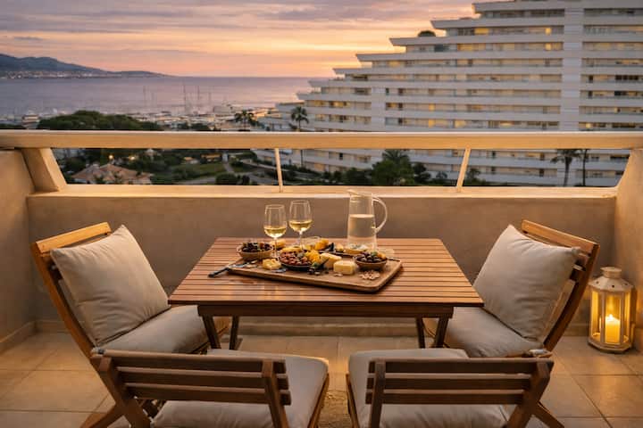 Marina - Vue Panoramique Mer & Port - 4 Personnes - Villeneuve-Loubet